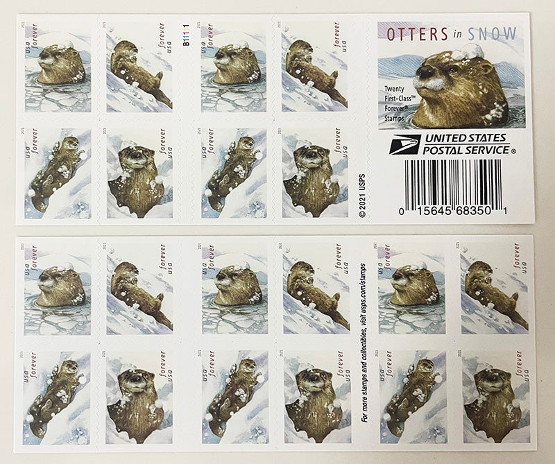 USPS Otters in Snow Forever Postage Stamps on Sale! – The Cheap Stamps