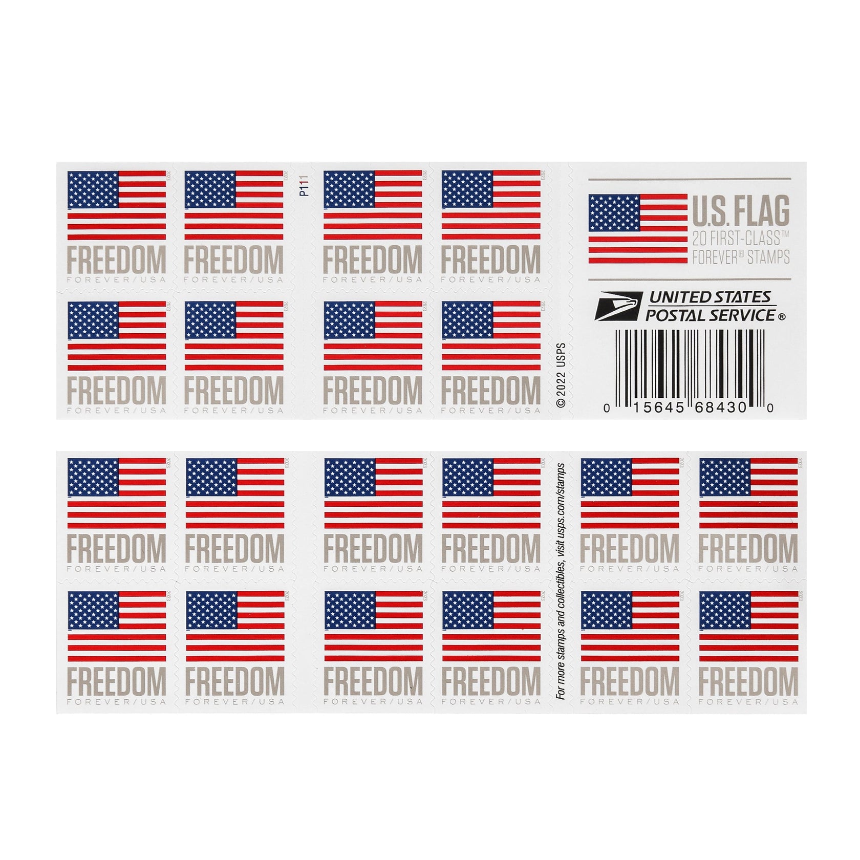 USPS 2023 US Flags Forever Postage Stamps – The Cheap Stamps