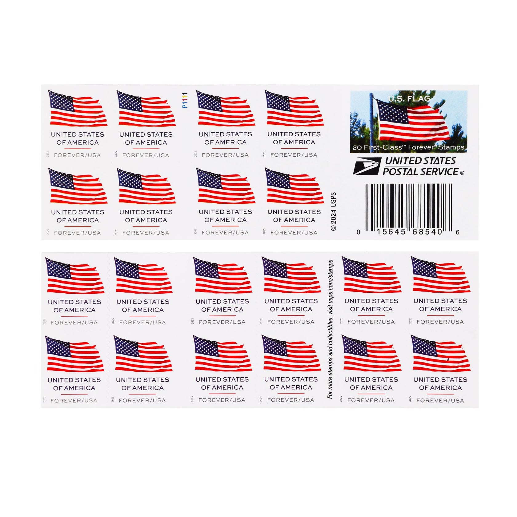 USPS 2025 US Flags Forever Postage Stamps – The Cheap Stamps