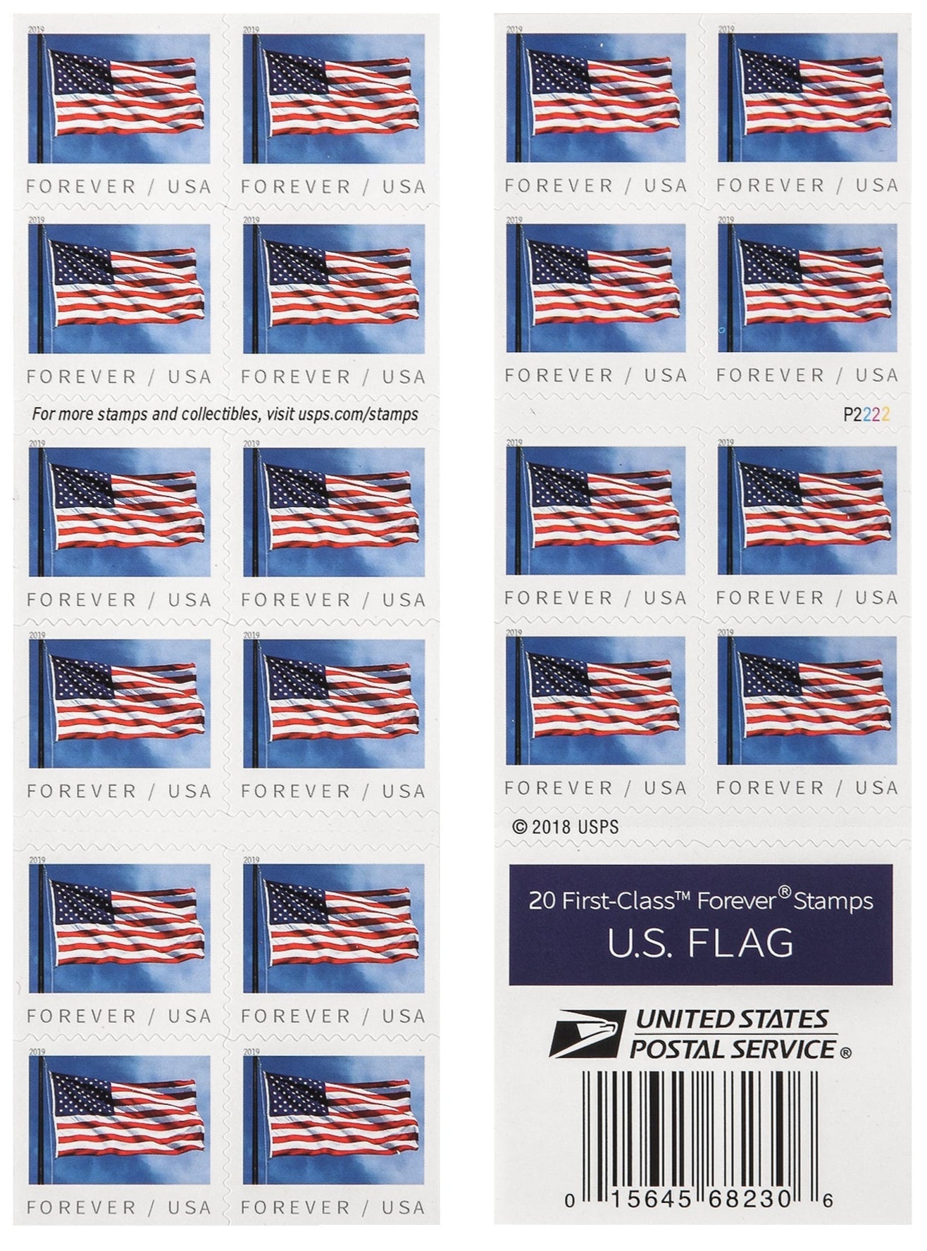 USPS 2019 US Flags Forever Postage Stamps – The Cheap Stamps