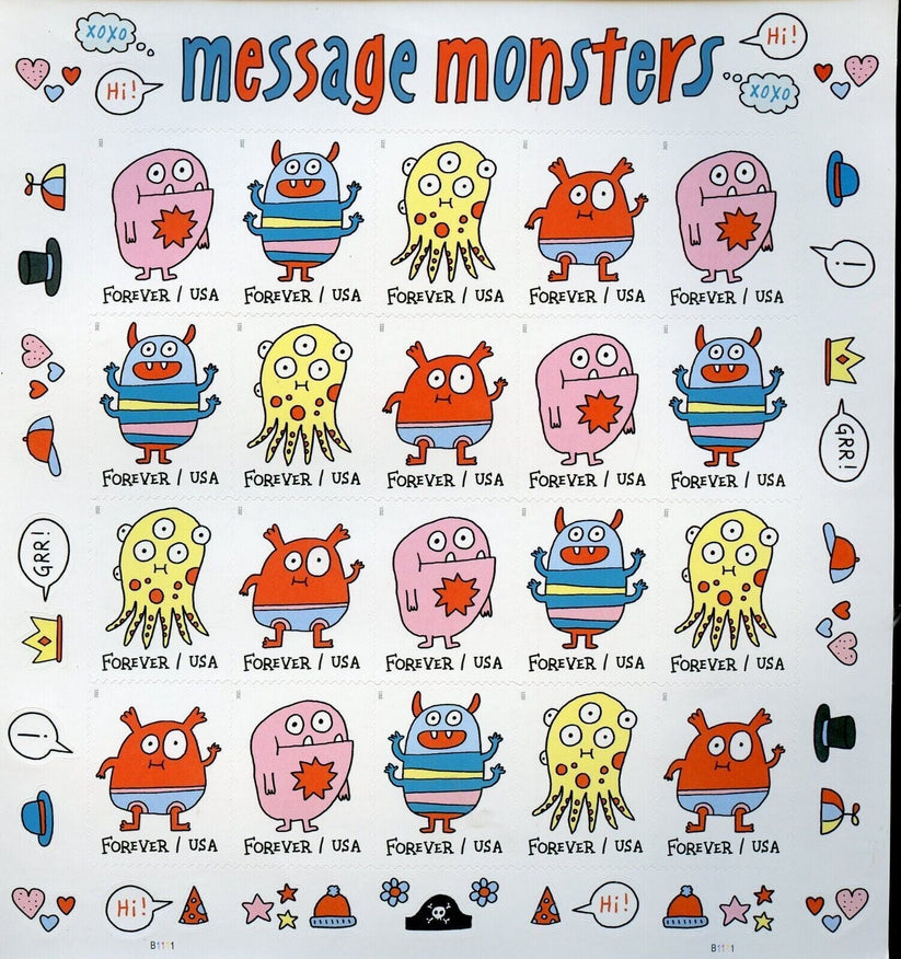 Message Monsters Forever Postage Stamps – The Cheap Stamps