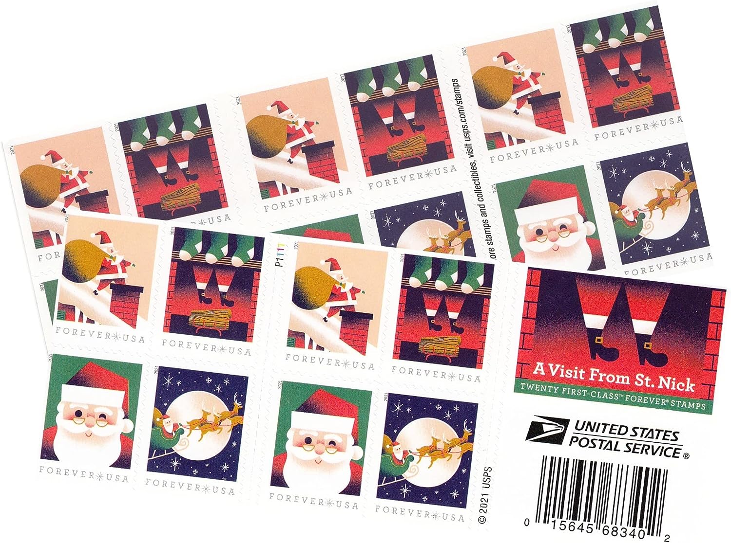 USPS A Visit From St. Nick 2021 Forever Stamps – The Cheap Stamps