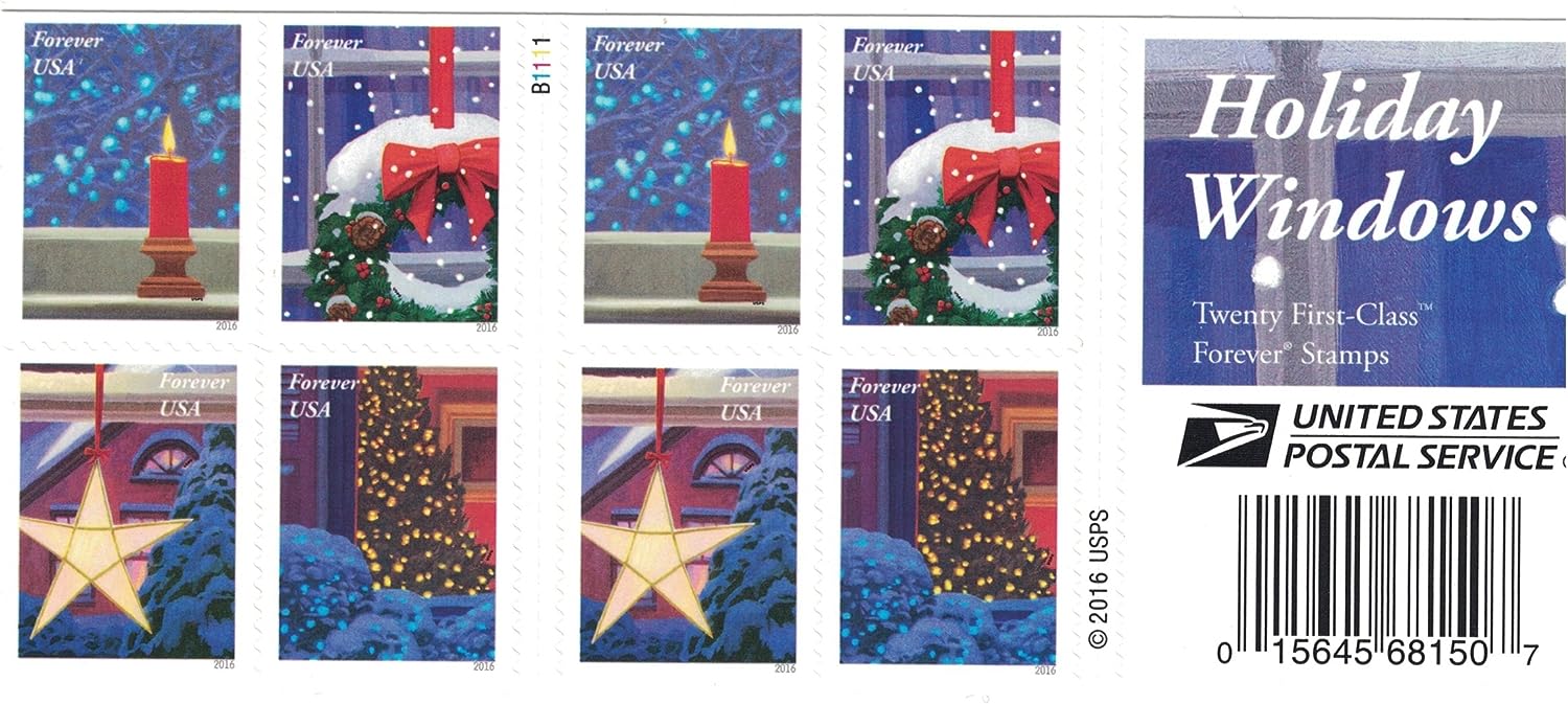USPS Holiday Windows Forever Postage Stamps – The Cheap Stamps